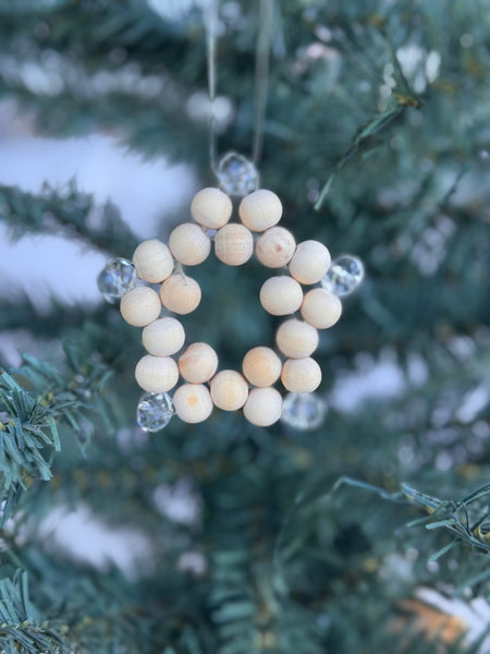 Clear beaded star – Made in Freshwater